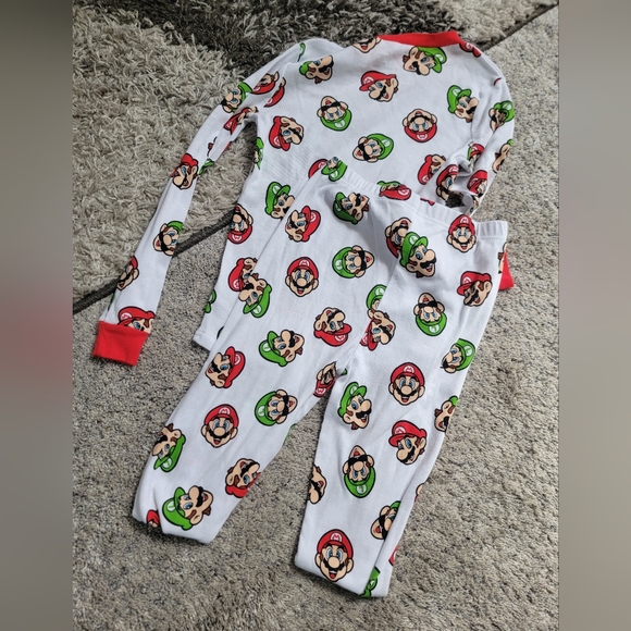 Nintendo | Pajamas | Nintendo Kids One Piece Pajamas Red Green White ...